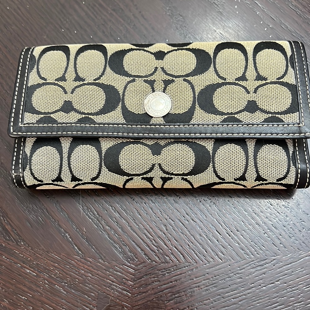 Coach Checkbook Wallet - Gem